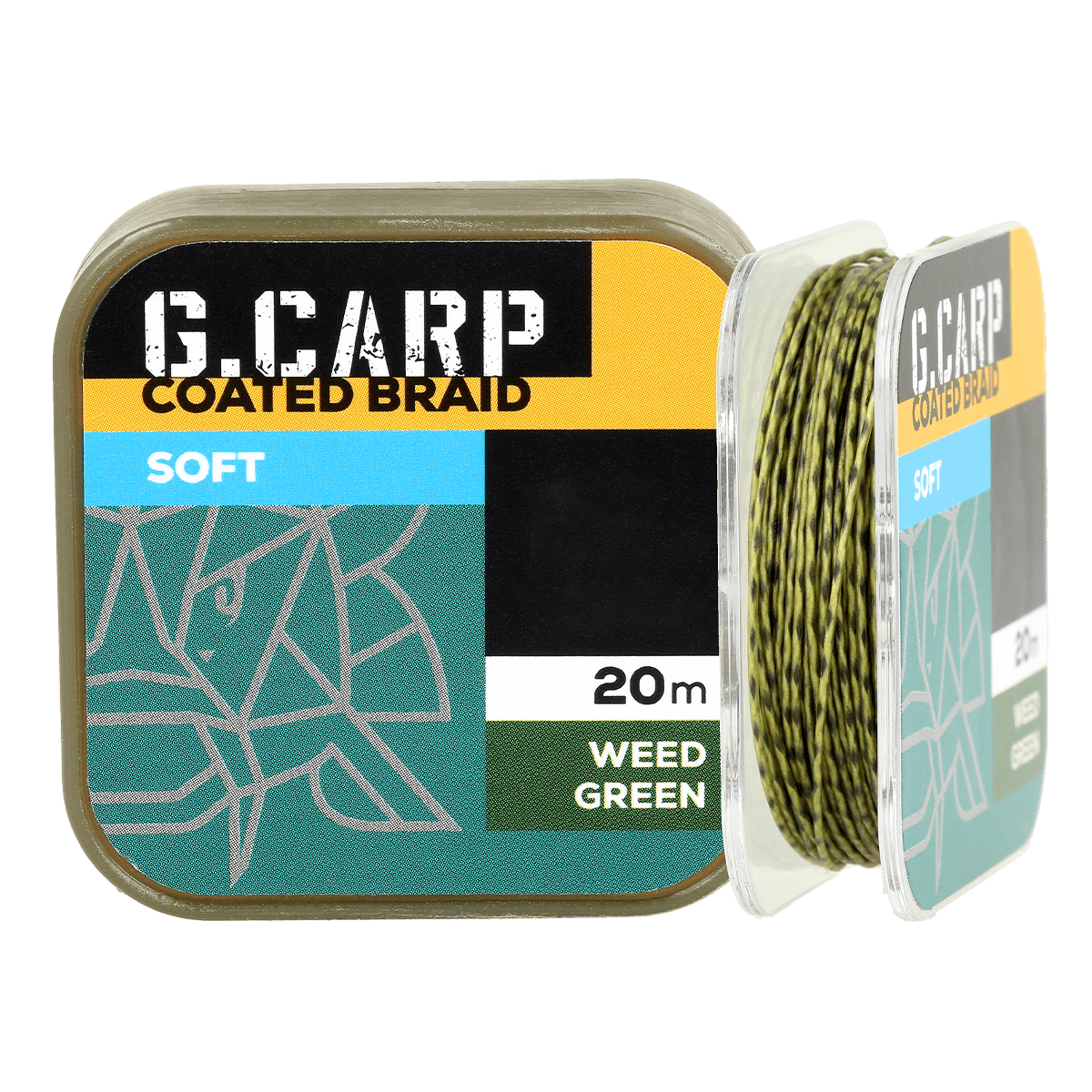 Поводочный материал в оплетке GC G.Carp Coated Braid Soft 20м 15lb Weed ...